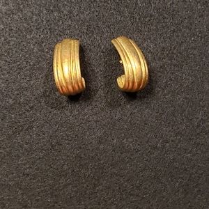 Jewelry | Vintage Gold Tone Half Loop Earrings | Poshmark